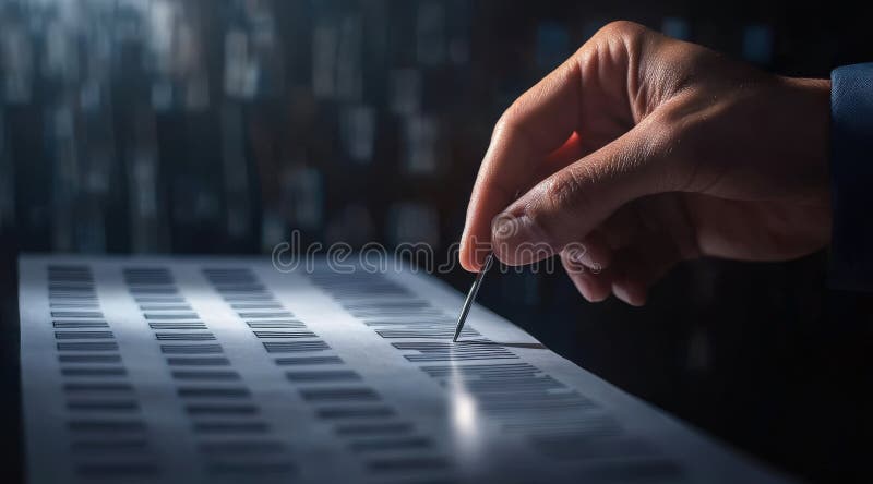 A Hand is Methodically Drawing a Check Mark on a Digital Screen Stock ...