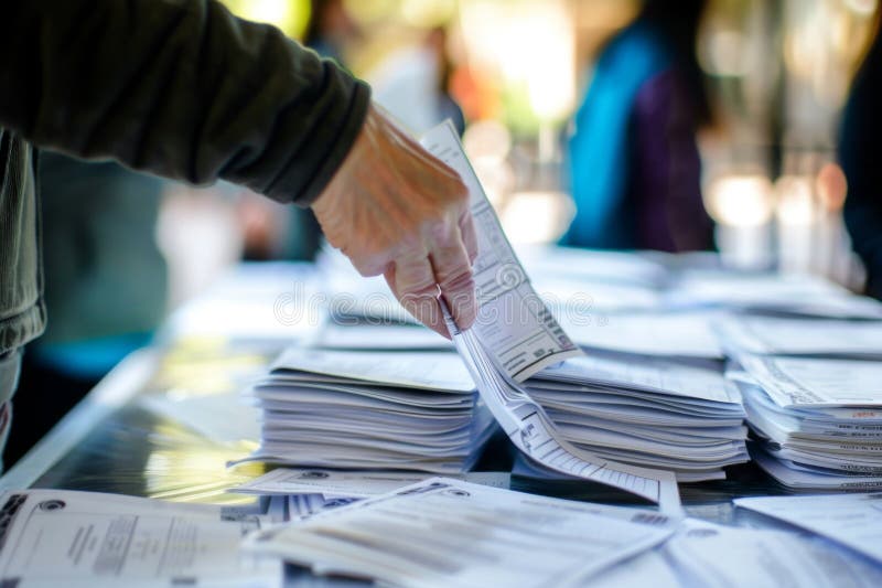 Sorting Ballots at a Community Voting Event in the Heart of an Urban ...