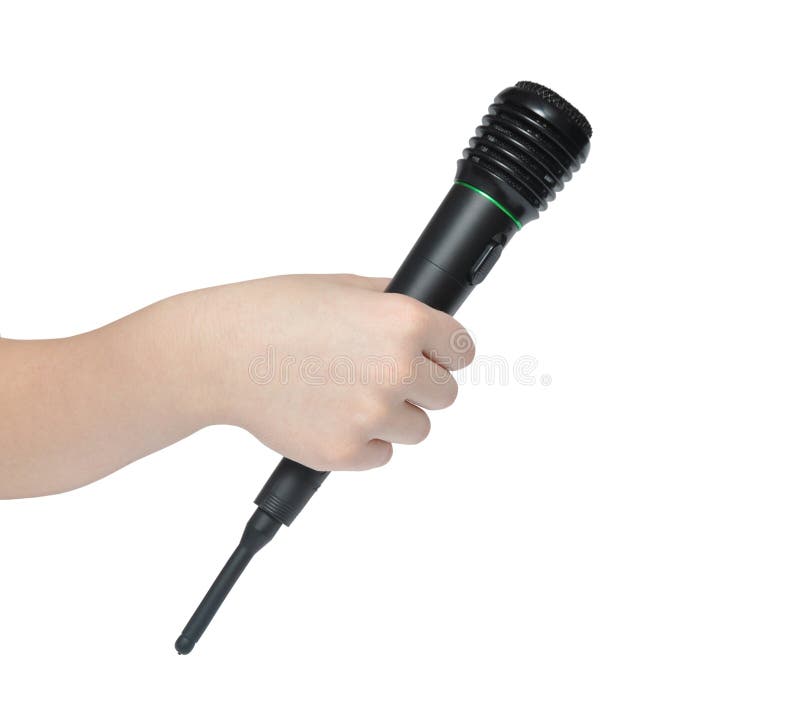 Microphone in hand stock image. Image of karaoke, finger - 26220765