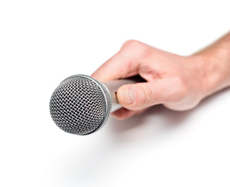 Microphone in hand stock image. Image of karaoke, finger - 26220765