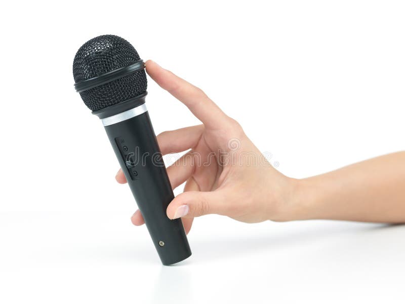 Hand with a microphone stock photo. Image of concert - 48051270
