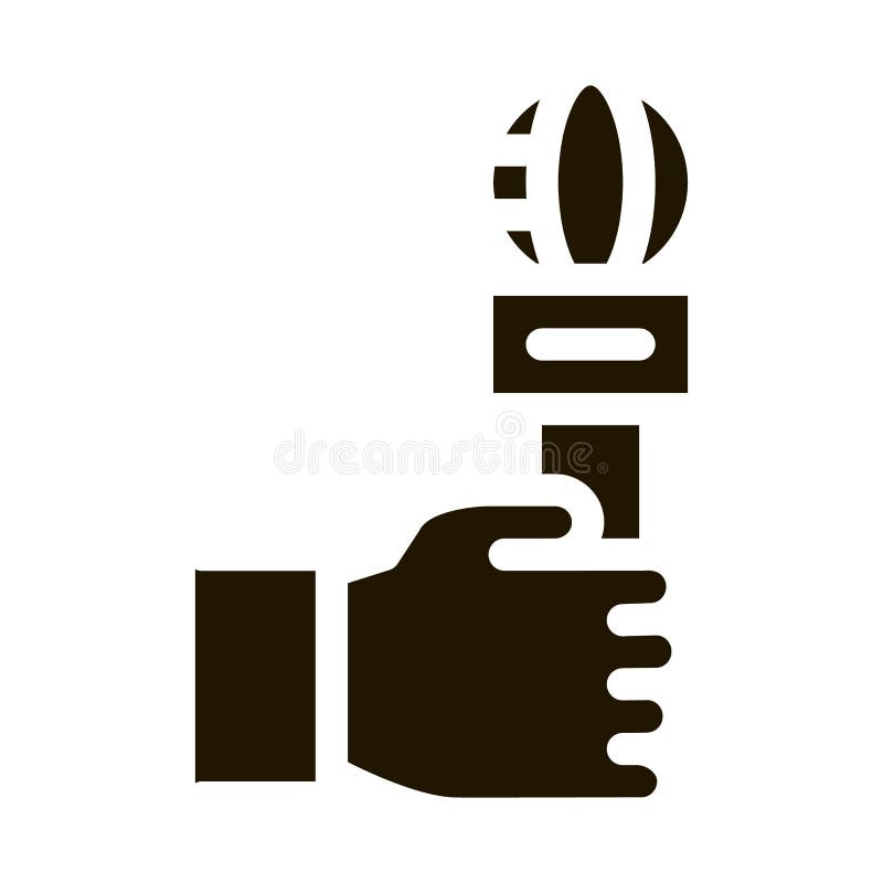 Hand Microphone Icon Vector Glyph Illustration Stock Vector ...