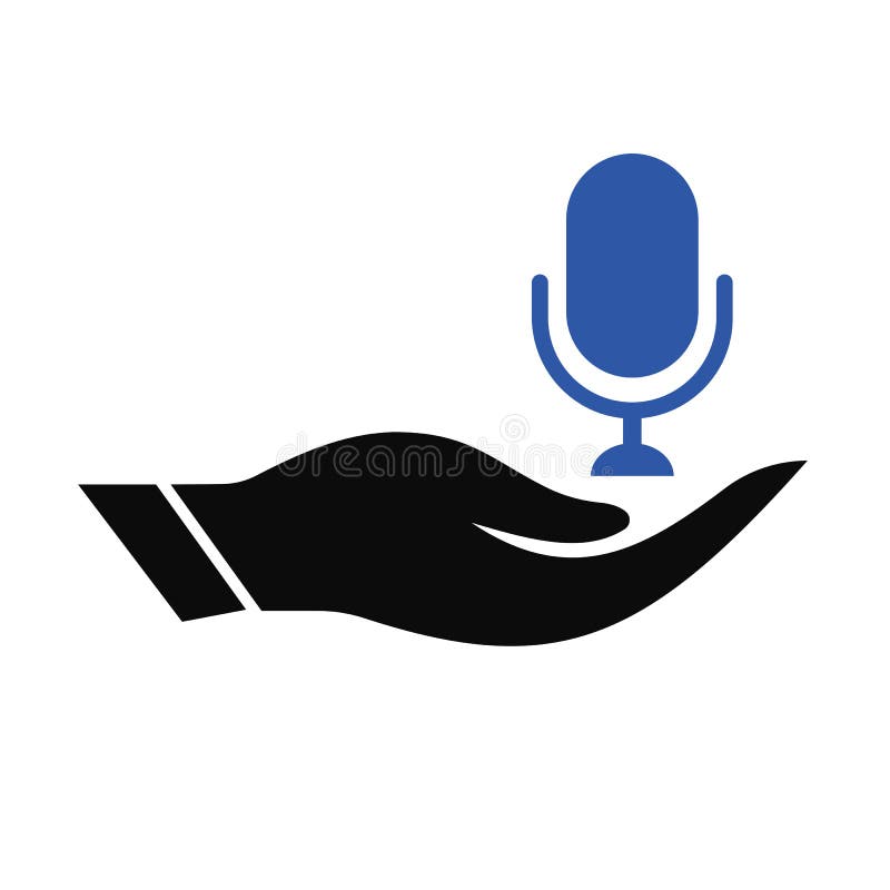 Hand Microphone Logo Design. Microphone Logo with Hand Concept Vector ...