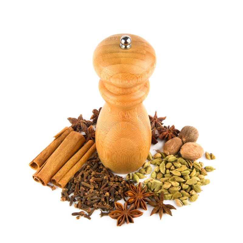 Hand Mill and Spices Set Isolated on White Stock Photo - Image of ... Hand Mill and Spices Set Isolated on White Stock Photo - Image of ...