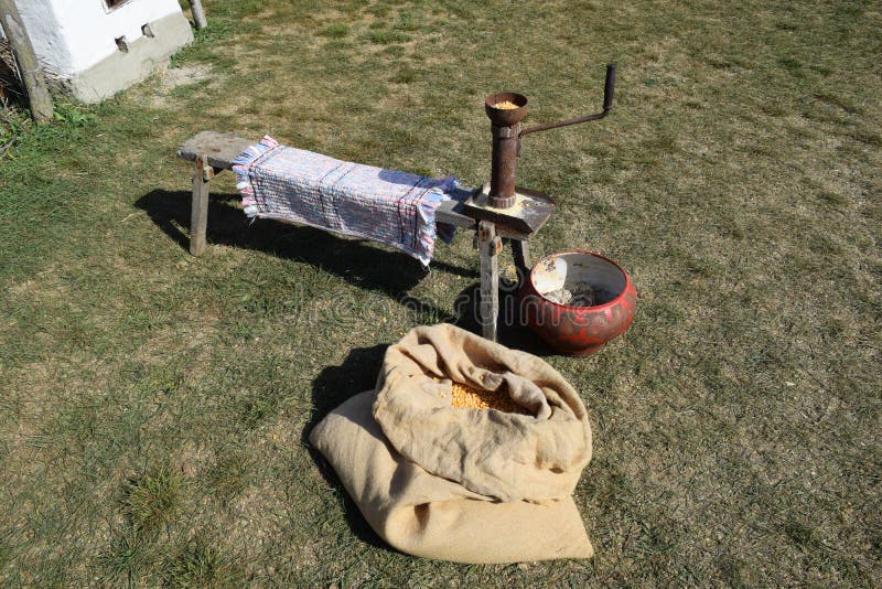 The Hand-mill To Grind Grain Stock Photo - Image of grain, grind: 74730666