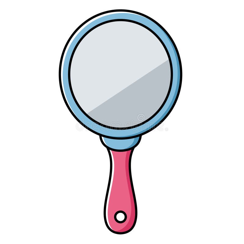 Hand mirror clip art. stock illustration. Illustration of decorative ...