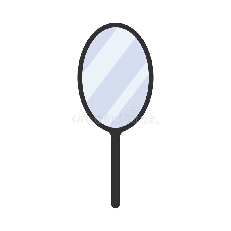 Hand Mirror Icon Symbol Vector Illustration. Barber and Barbershop ...