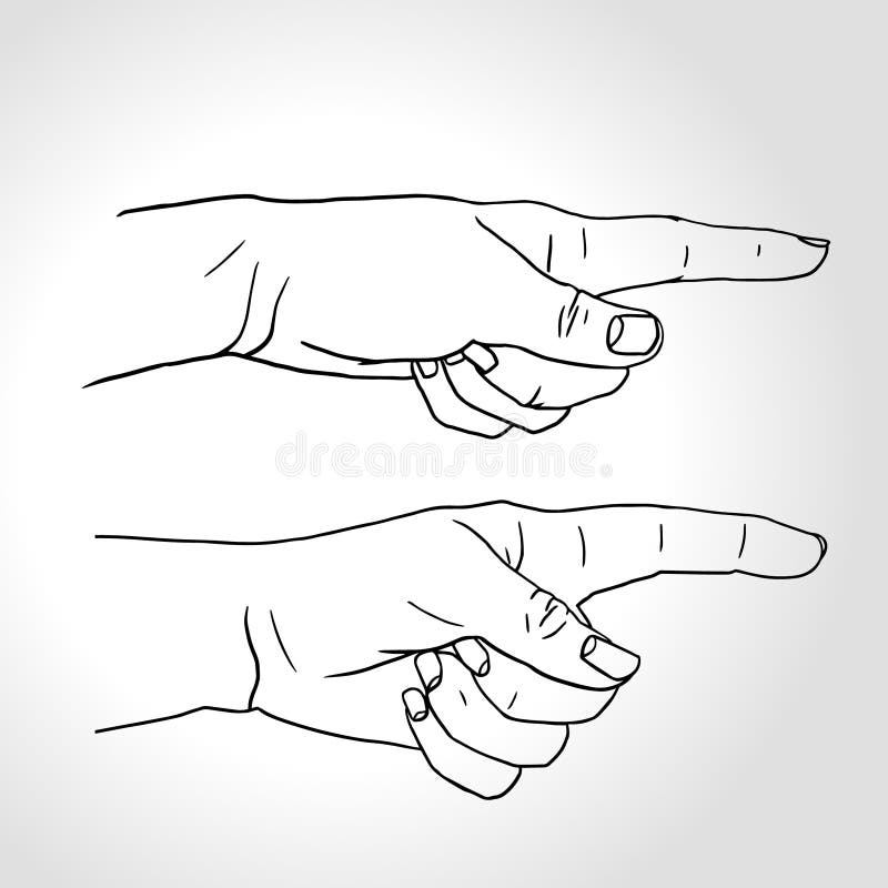 Hand Mit Dem Zeigen Des Fingers Vektor Abbildung - Illustration von ...