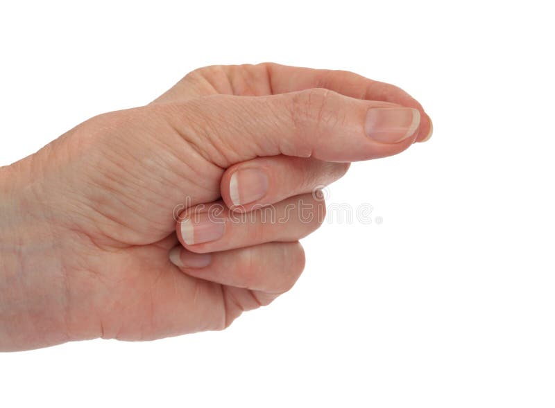 Hand Mit Den Fingern U. Dem Daumen-Berühren Stockfoto - Bild von ...
