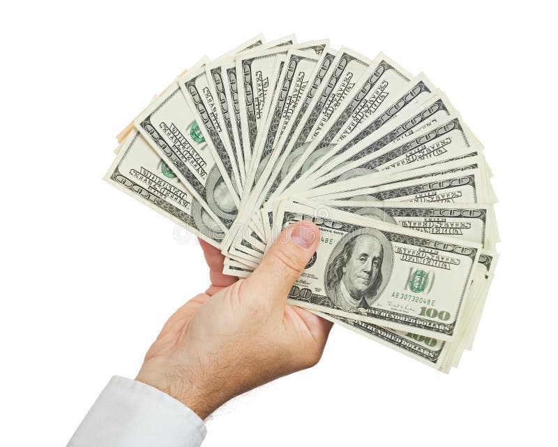 Hand mit Geld stockfoto. Bild von bestechungsgeld, dollar - 36309178