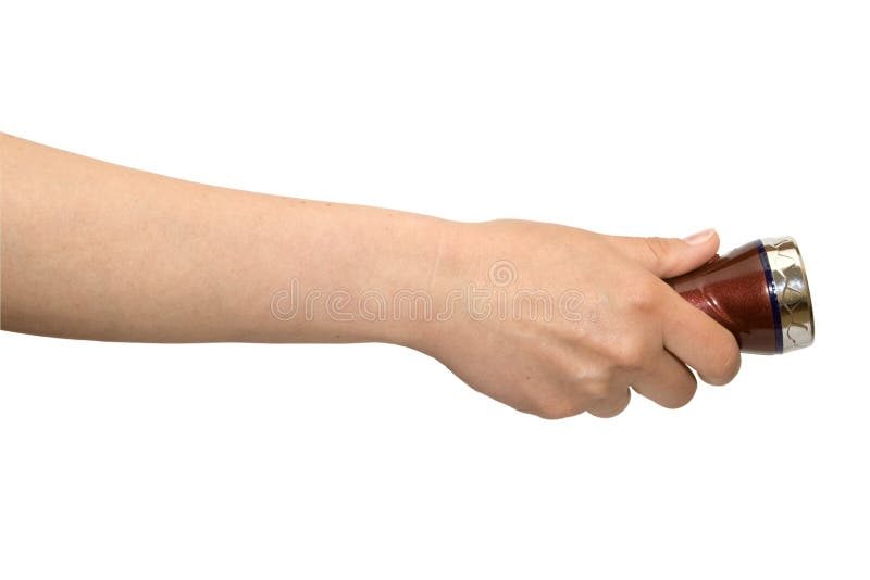 Hand mit kleiner Fackel stockbild. Bild von elektrizität - 5338769