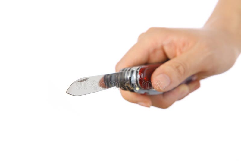 Hand mit Messer stockfoto. Bild von frau, messer, palme - 44381592