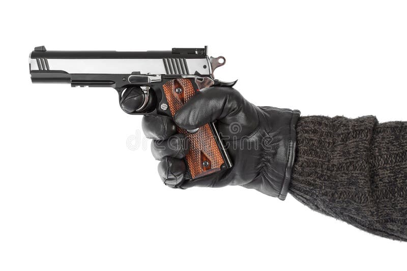 Hand mit Pistole stockbild. Bild von tablette, gewehr, adler - 748267