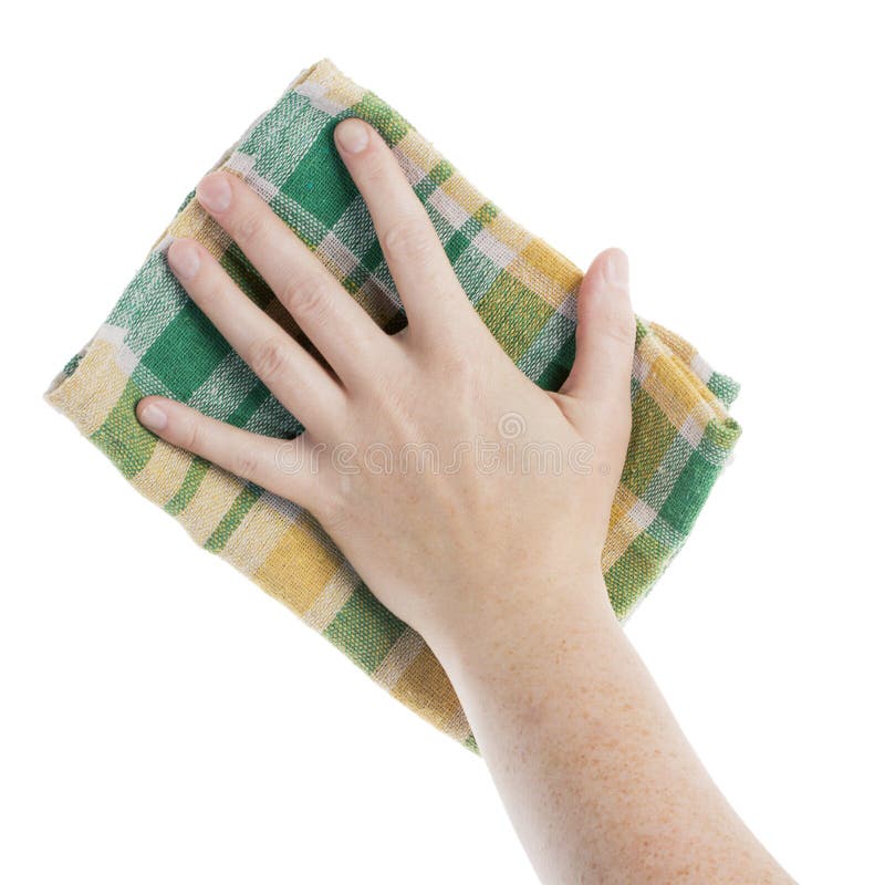 Hand mit Putztuch stockbild. Bild von sauber, menschlich - 34339895