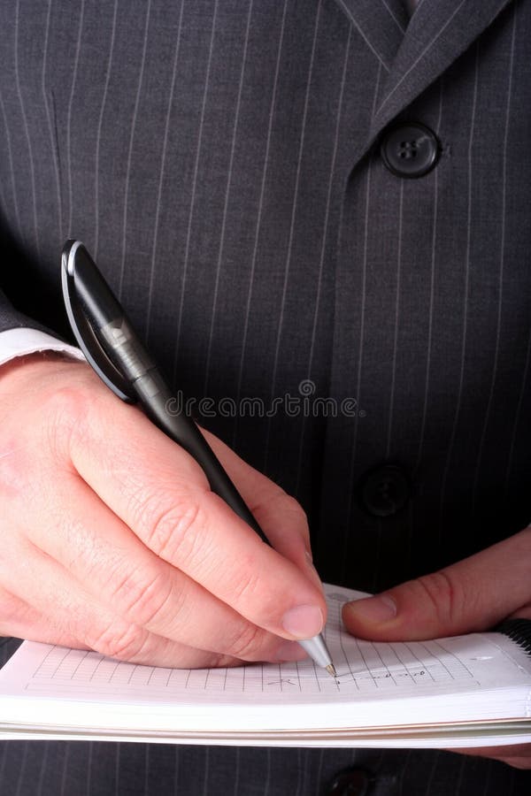 Hand Mit Stift Bild. Bild: 5349890