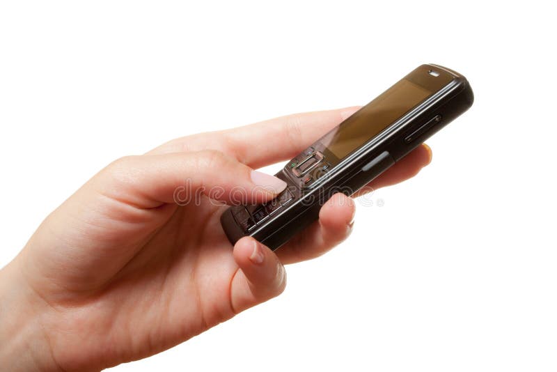 Hand, Die Intelligentes Telefon Führt Stockfoto - Bild von elektronik ...