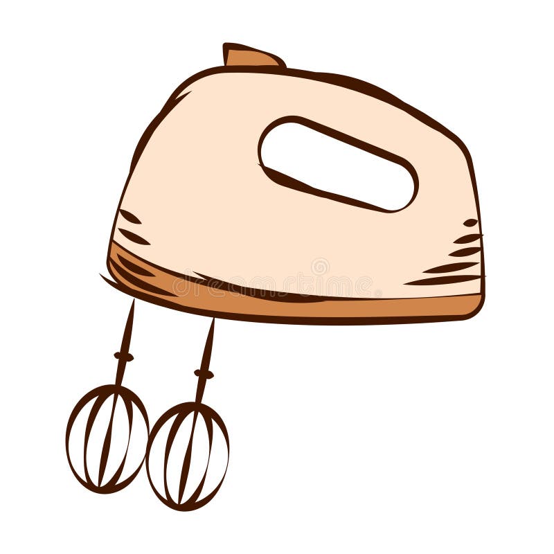 Hand Mixer Cartoon Icon. Vector Stock Vector - Illustration of kitchen ...