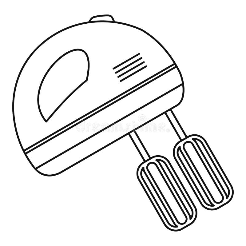 Hand Blender Electric Mixer Icon, Outline Style Stock Illustration ... Hand Blender Electric Mixer Icon, Outline Style Stock Illustration ...