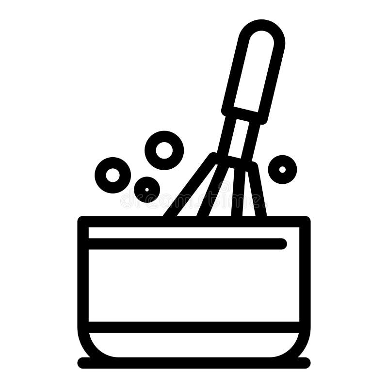 Hand Mixer Icon, Outline Style Stock Vector - Illustration of baking ...