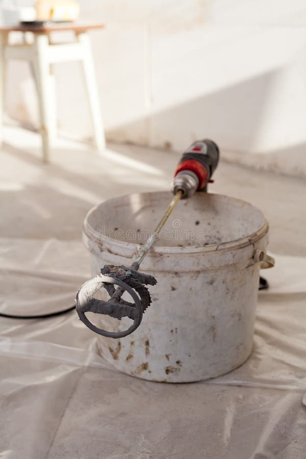 Hand Mixer for Mortar. Building Tools Stock Photo - Image of mixer ...