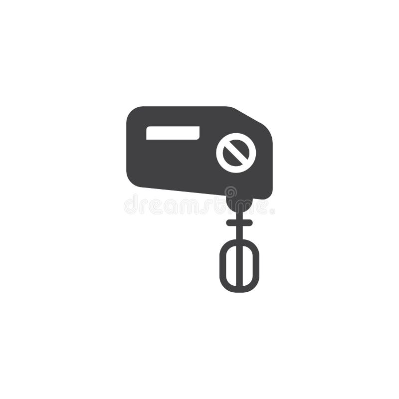 Hand mixer outline icon stock vector. Illustration of icon - 129610890