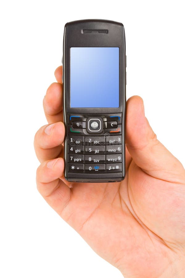 Mobile phone in hand stock photo. Image of design, closeup - 26601864