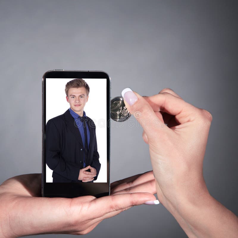 Hand with mobile phone stock photo. Image of hand, carpentry - 39184746