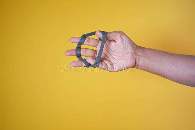 Hand Mobility Exercise Finger and Hand are on Table Stock Image - Image ...