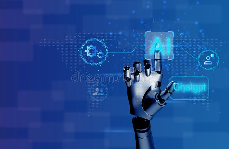 Hand Robot Ai Artificial Intelligence Shakehand Technology Background ...