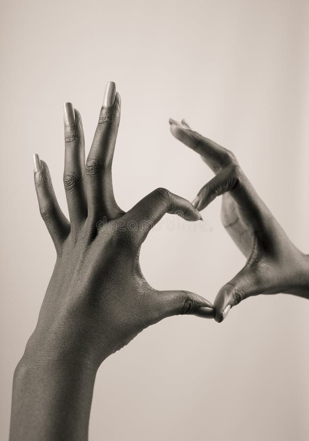 Hand Modeling Art in a Black & White Theme No 3 Stock Photo - Image of ...