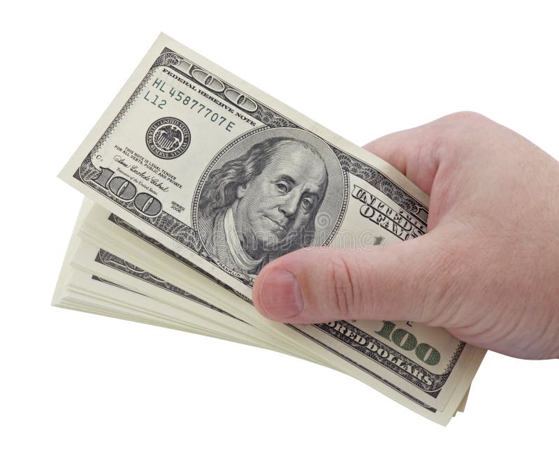 A Hand Holding American Cash Stock Photo - Image of dime, money: 89492748