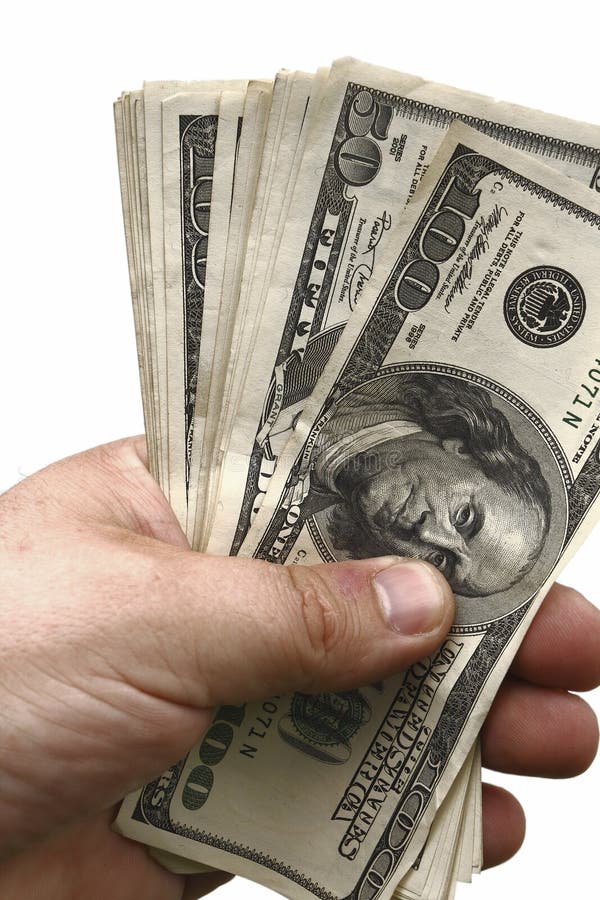 Hand with money dollar stock image. Image of sign, business - 14772481