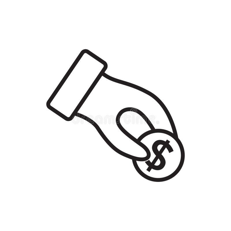 Hand and Money Icon Vector Logo Design Template Stock Vector ...