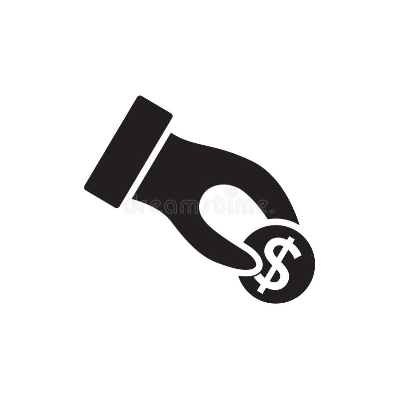 Hand and Money Icon Vector Logo Template Stock Vector - Illustration of ...