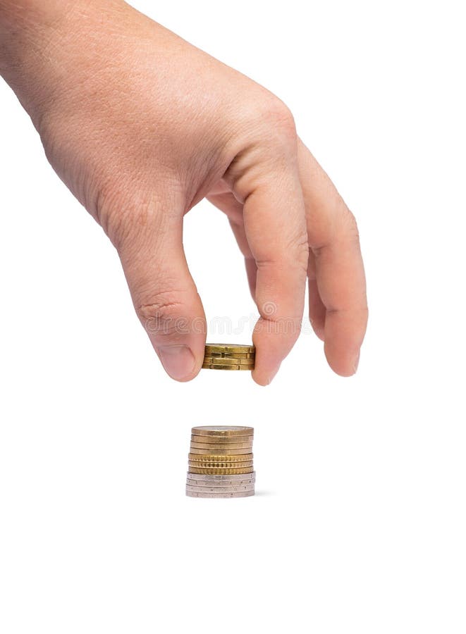 Australian Dollar Coin Hand Money Stock Image - Image of isolated ...