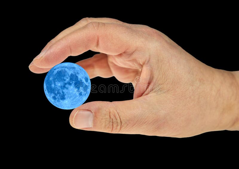 Hand with moon stock photo. Image of grab, hand, circle - 164067730