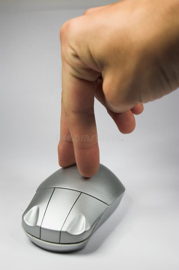 Hand with mouse stock image. Image of mice, hardware, browsing - 1330753