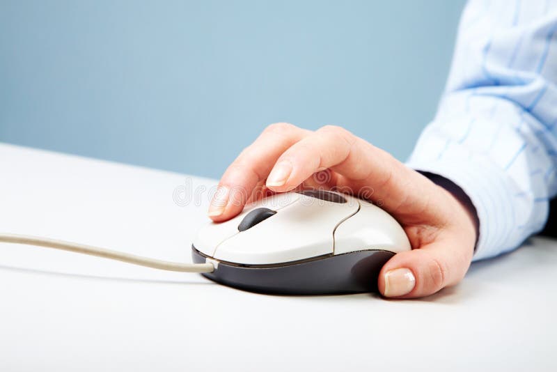 Hand on mouse stock image. Image of modern, detail, internet - 26817303