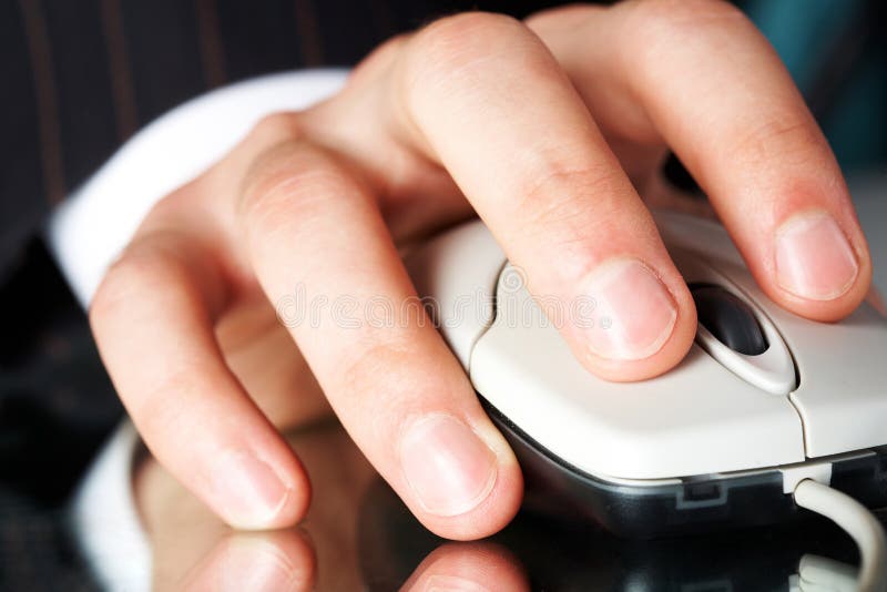 Hand on mouse stock image. Image of modern, detail, internet - 26817303