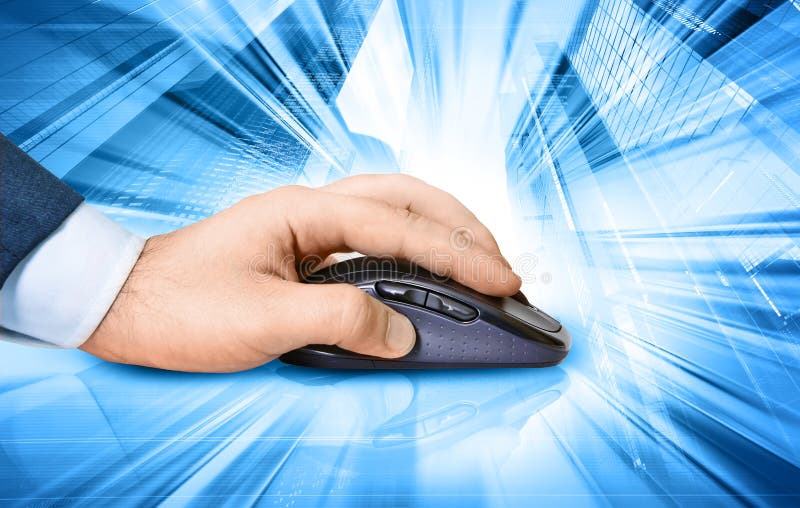 Hand and mouse stock image. Image of buttons, focus, computer - 12118939