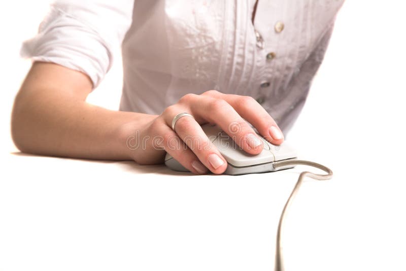 Hand on the mouse stock photo. Image of designer, fingers - 251204