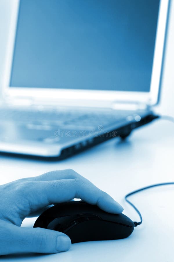 Hand on mouse stock image. Image of internal, mice, data - 46705