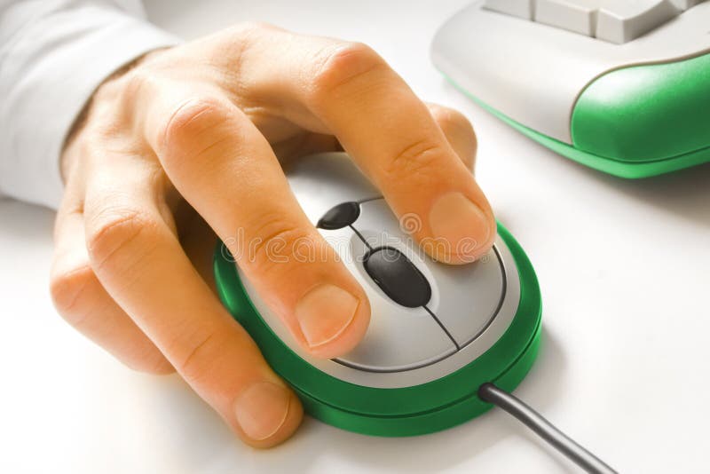 Hand and mouse stock image. Image of close, modern, fingers - 7651307