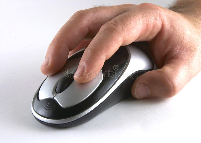 Hand on mouse stock photo. Image of touch, close, plug - 780306