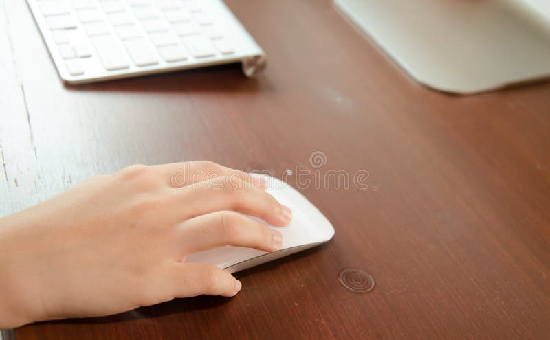 Hand mouse stock image. Image of people, human, keyboard - 53817075