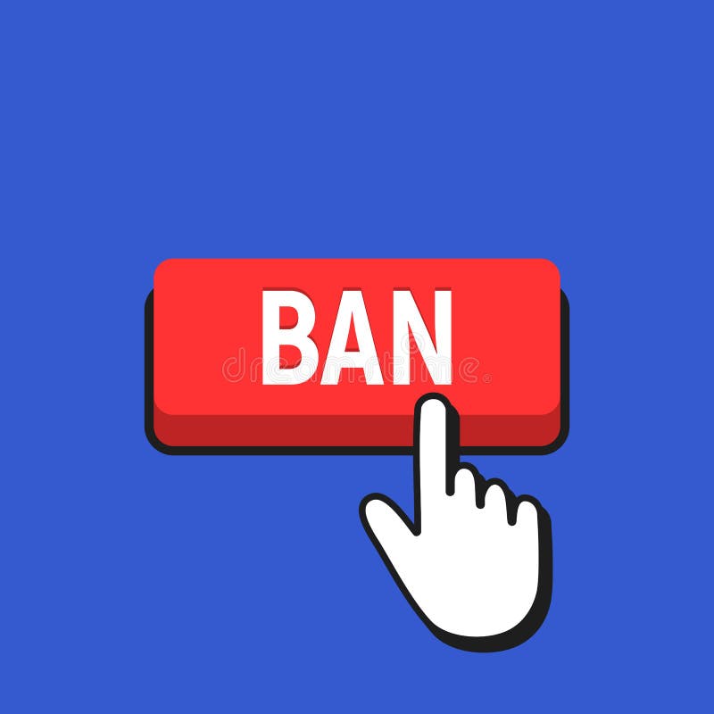 Cursor and symbol of ban. stock illustration. Illustration of ...