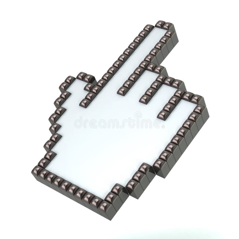 3d Human Hand Cursor Pointer Stock Illustrations – 328 3d Human Hand ...