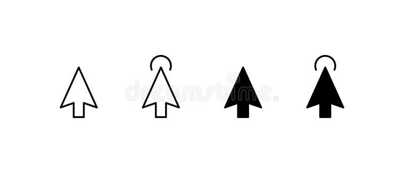 Hand Mouse Pointer Pictogram on Transparent Background. Finger Web ...