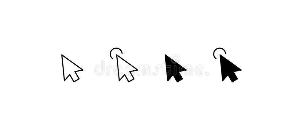Hand Mouse Pointer Pictogram on Transparent Background. Finger Web ...