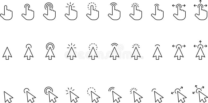 Hand Mouse Pointer Pictogram on Transparent Background. Finger Web ...